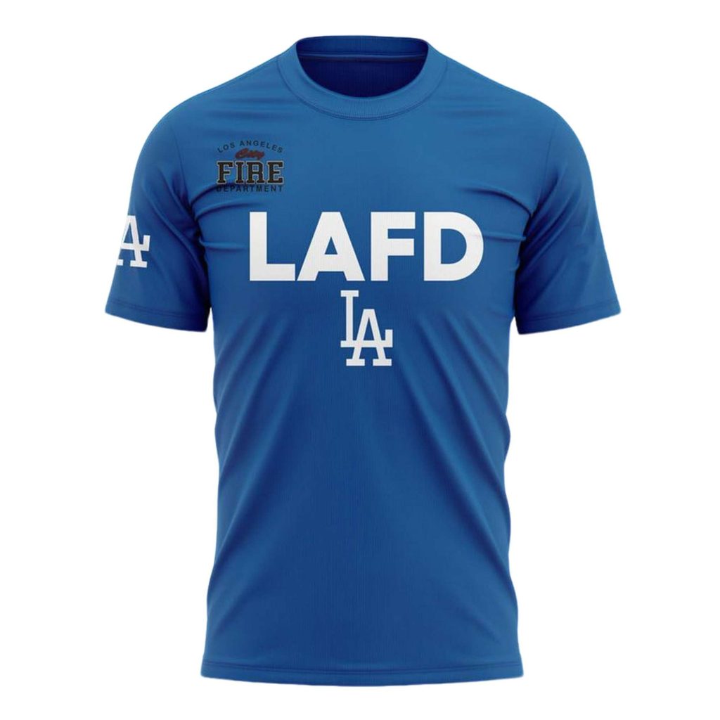 LA Dodgers Los Angeles Fire Deparment LAFD Shirt - oomium.com