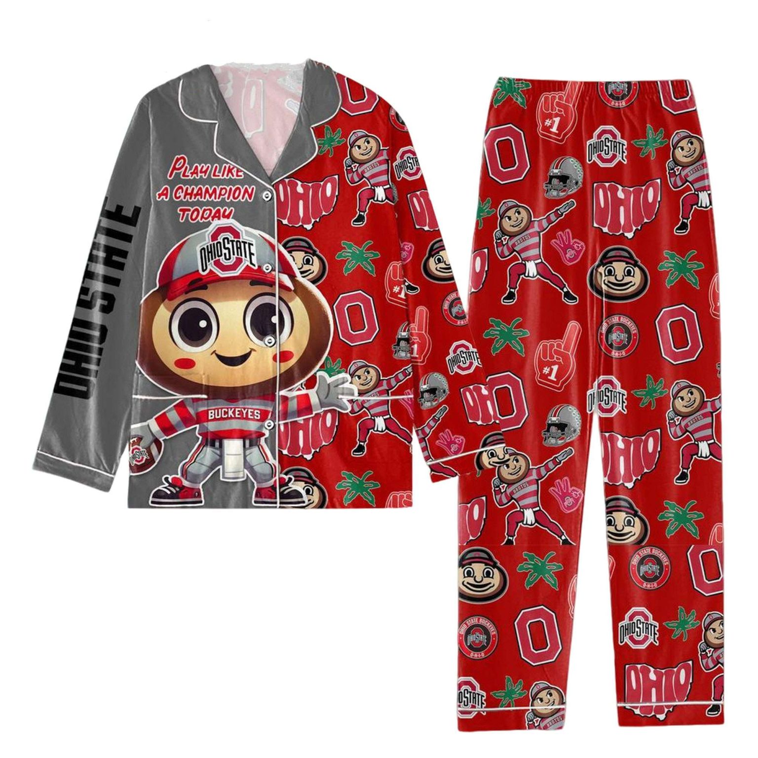 Ohio State Play A Champions Today Pajamas Set - oomium.com
